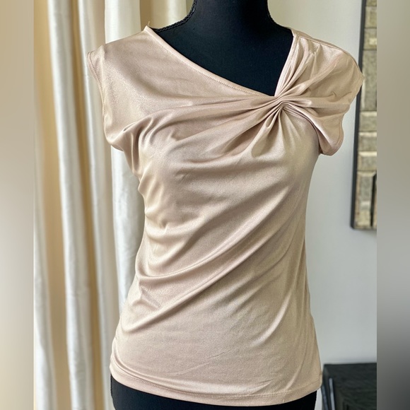 H&M | Tops | Hm Silky Champagne Colored Top | Poshmark